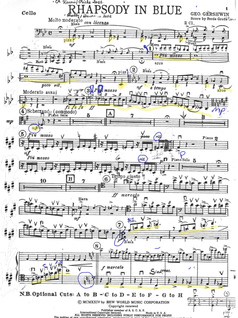 Gershwin Rhapsody in Blue | PDF