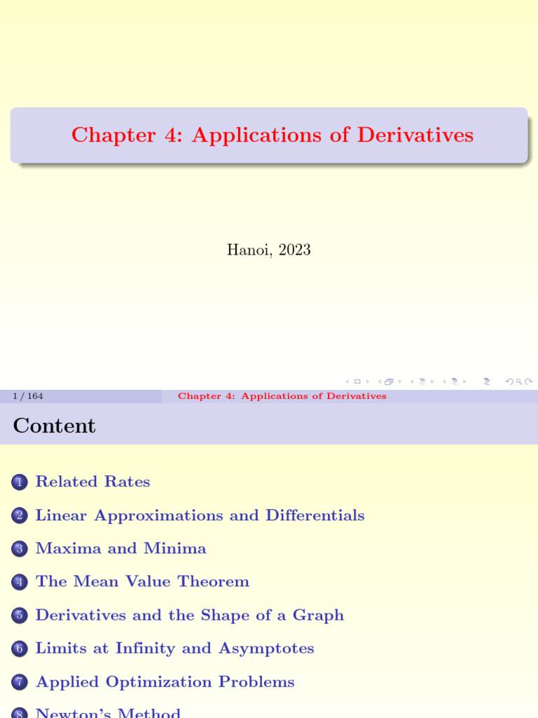 Chapter 4. Applications of Derivatives | PDF | Mathematical Analysis | Mathematics