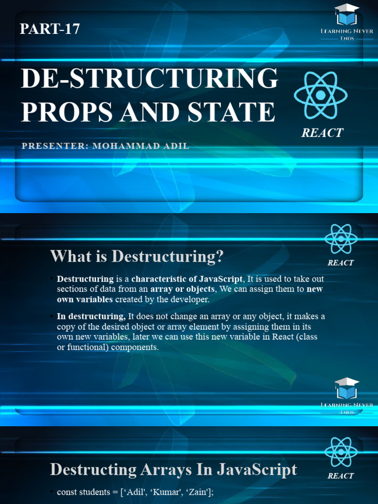 17 - de Structuring Props and State | PDF | Teaching Methods & Materials
