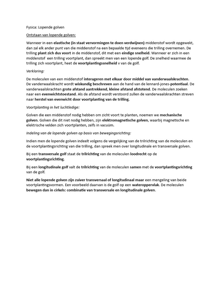 Lopende Golven | PDF