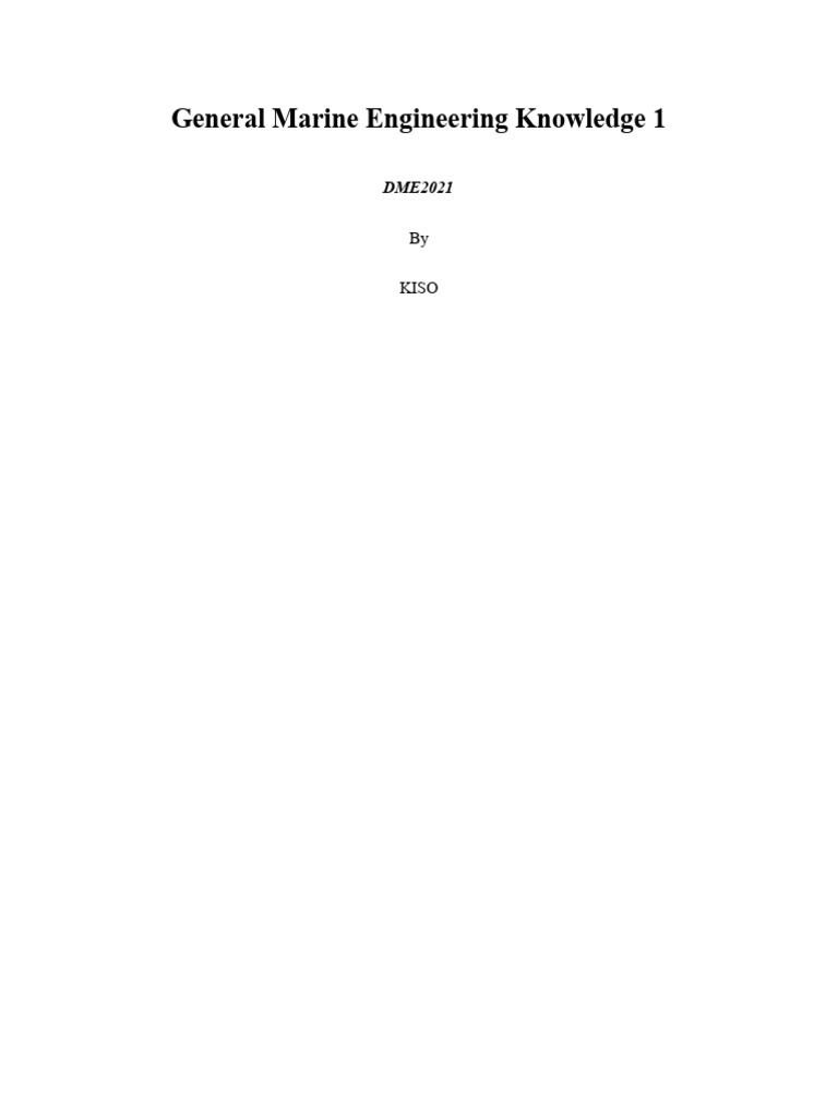General Marine Engineering Knowledge 1 | PDF