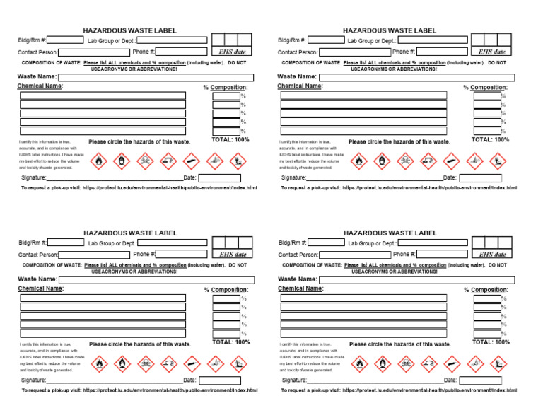 Hazardous Waste Label | Download Free PDF | Waste | Natural Environment