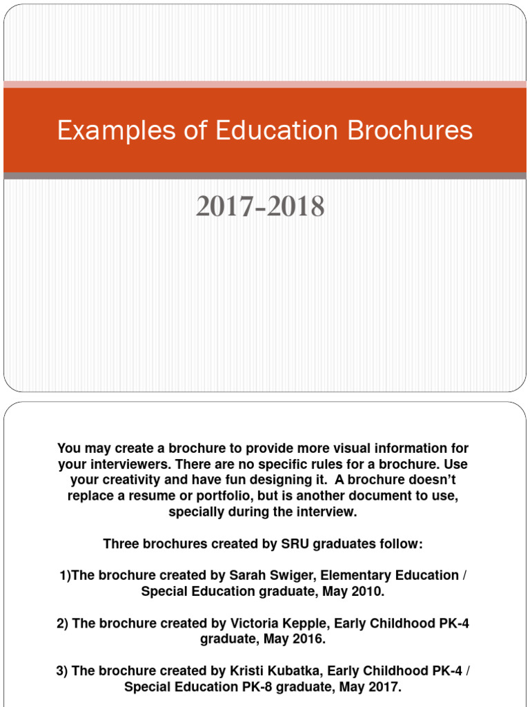 Education_Interview_Brochure_Examples | PDF | Learning | Teachers