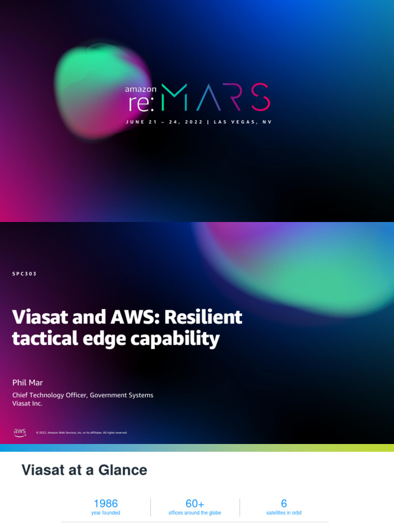 Viasat and AWS Tactical Edge Solutions | PDF | Cloud Computing | Amazon ...