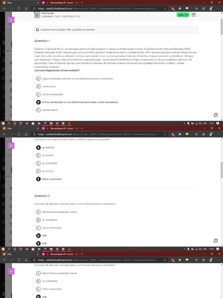 Reuma Examen LP - 14.01.2021 | PDF