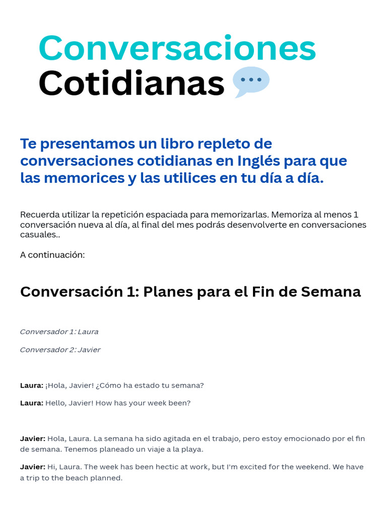 Conversaciones Cotidianas Bonus 2 | PDF