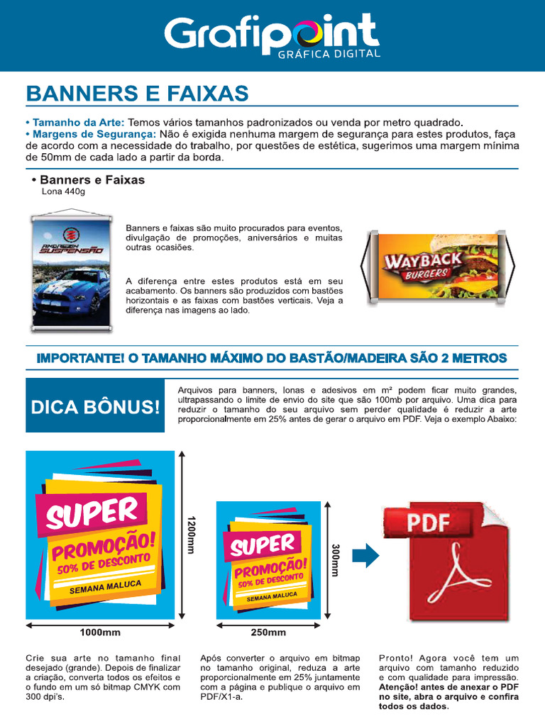 PDF Dicas - Banners e Faixas | PDF