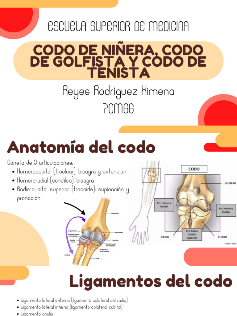 Codo de Niñera y Lesiones Relacionadas | PDF | Codo | Tejido suave