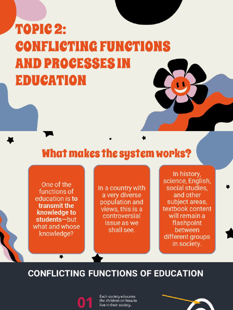 Topic 3.1 - Conflicting Functions and Processes in Education | PDF