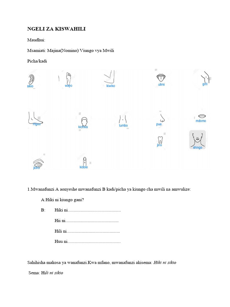 Ngeli Za Kiswahili | PDF