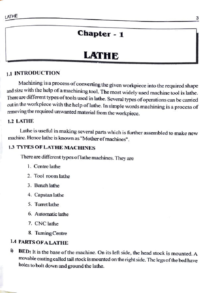 Lathe | PDF | Manufactured Goods | Metalworking