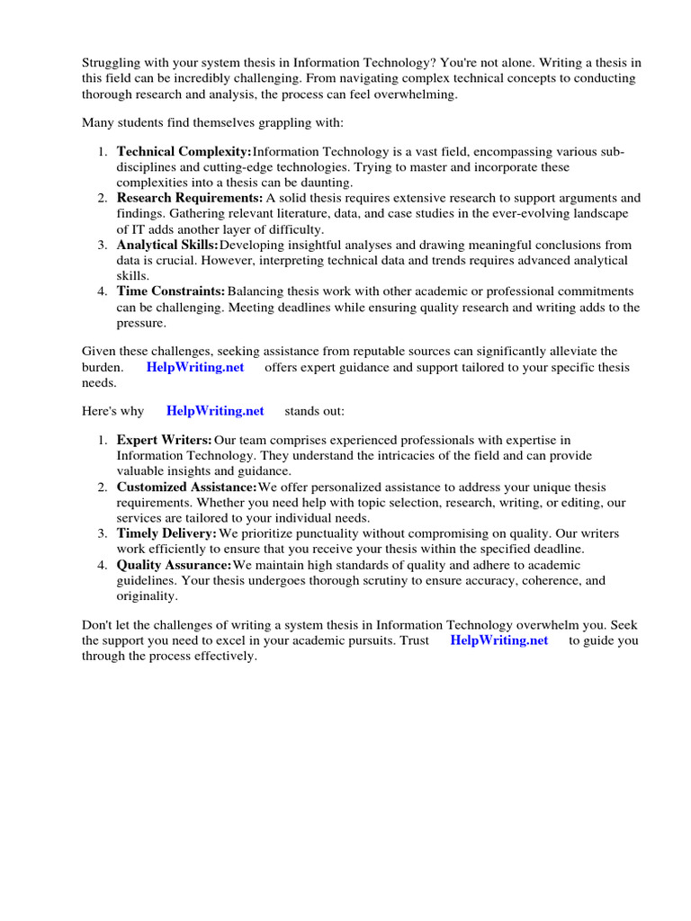 System Thesis Information Technology | Download Free PDF | Internet ...