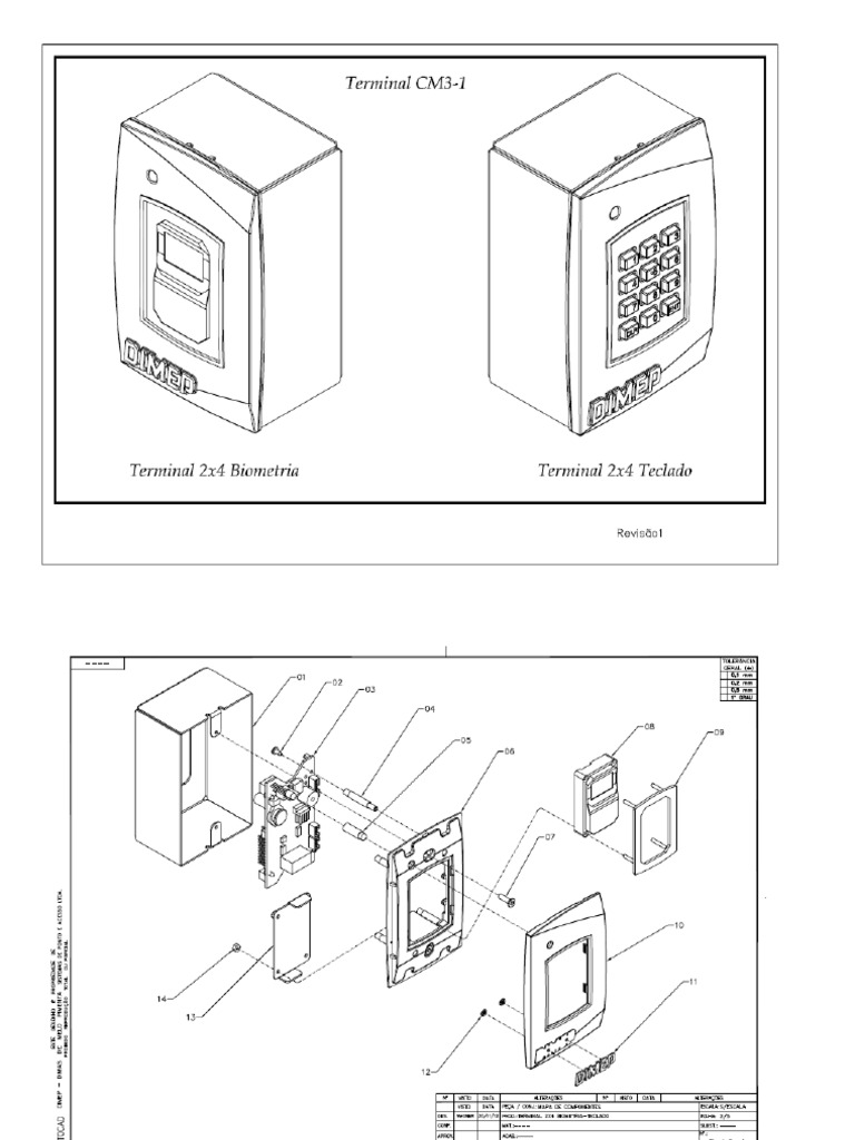 Mapa Terminal 2x4 Biometria-Teclado | PDF