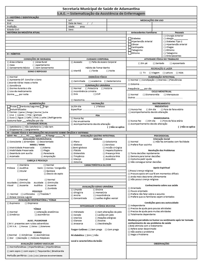 modelo SAE atenção básica | PDF | Doenças e distúrbios | Especialidades ...