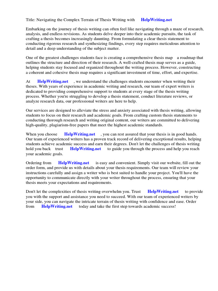 Thesis Maps | PDF | Thesis | Essays