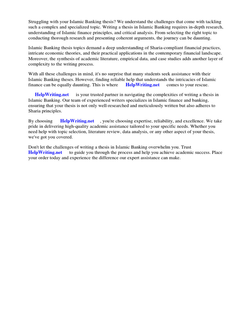 Islamic Banking Thesis Topics | PDF | Islamic Banking And Finance | Interest