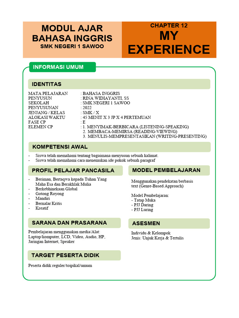 Modul Ajar Report Text | PDF