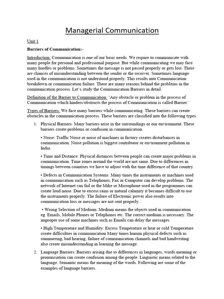 Managerial Communication For Mha | PDF | Communication | Sales