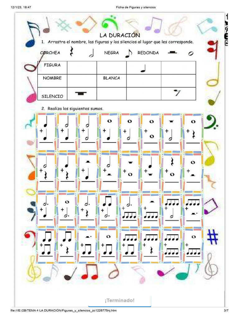 Ficha de Figuras y Silencios | PDF