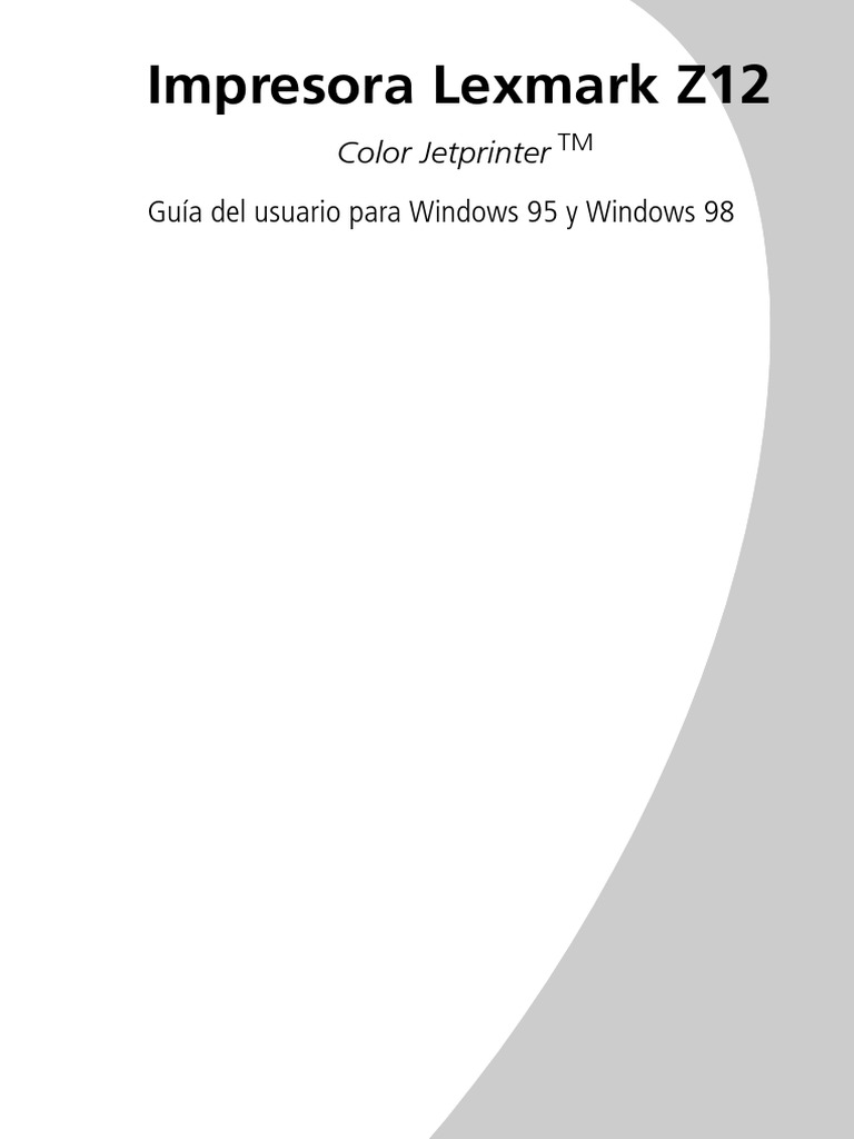 Impresora Lexmark Z12 | PDF