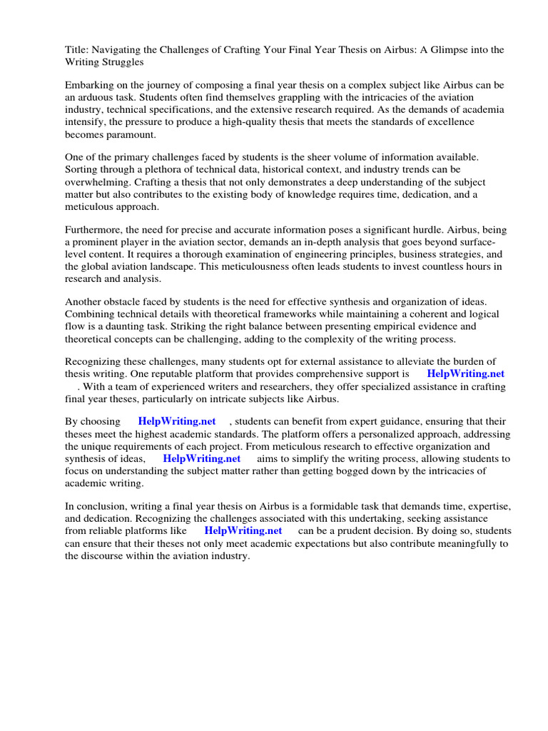 Final Year Thesis Airbus | PDF | Antenna (Radio) | Composite Material