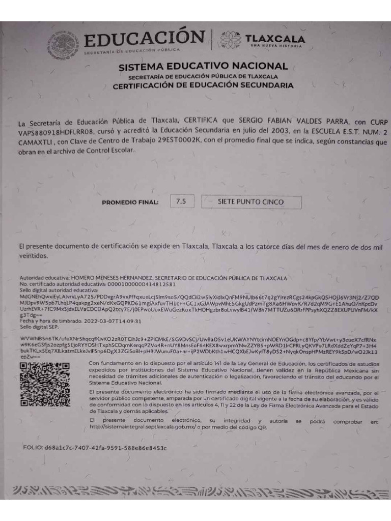 certificado secundaria_compressed | PDF