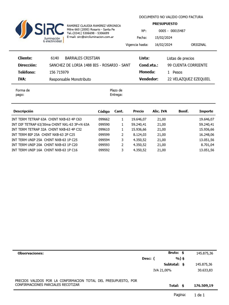 Barrales 15487 | PDF