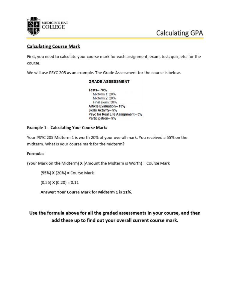 GPA Calculation Guide for GMU Students | PDF | Educational Assessment ...