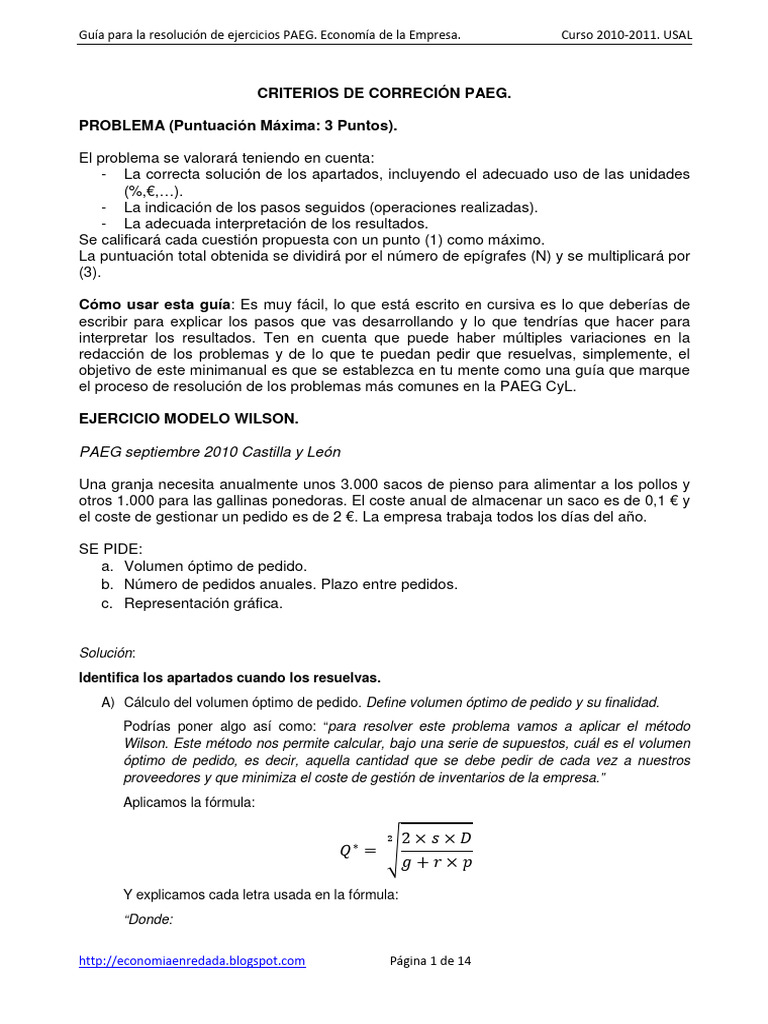 Ejercicios Resueltos Modelo Wilson_VOP y WIP | PDF | Liquidez de mercado | Business