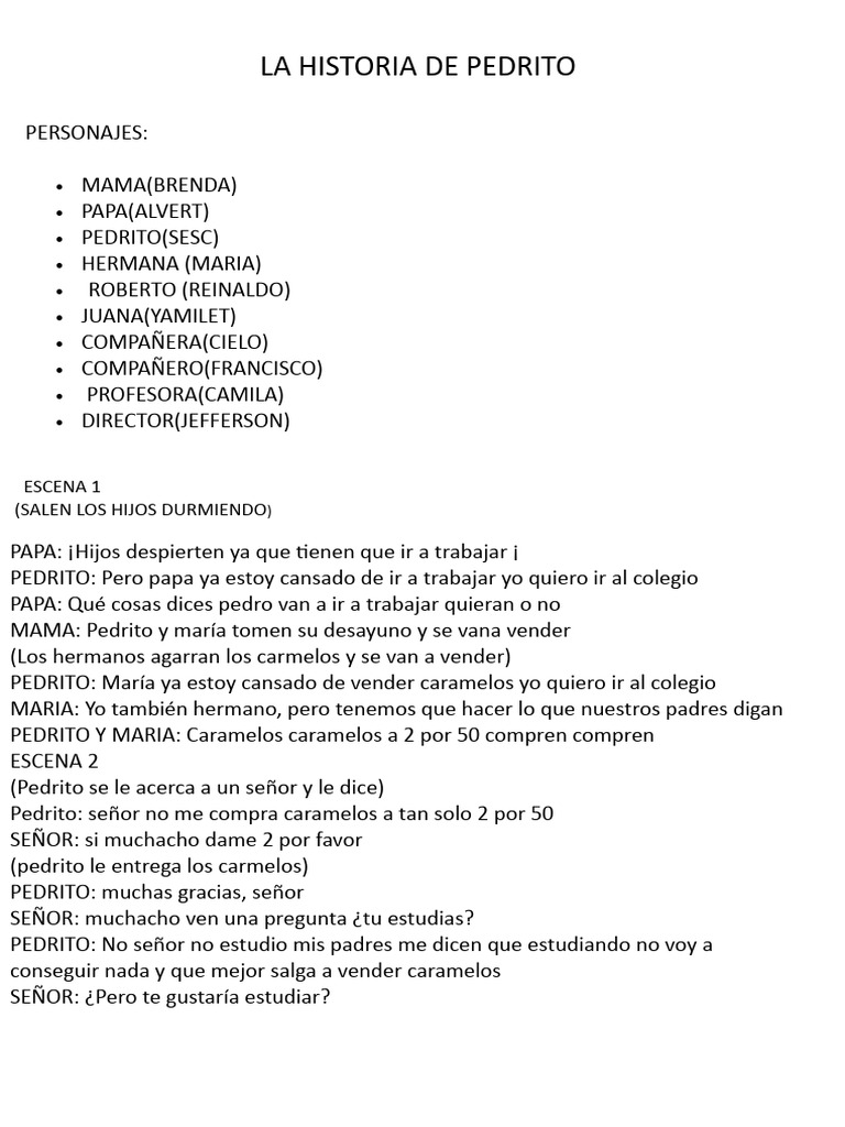 La Historia de Pedrito | PDF