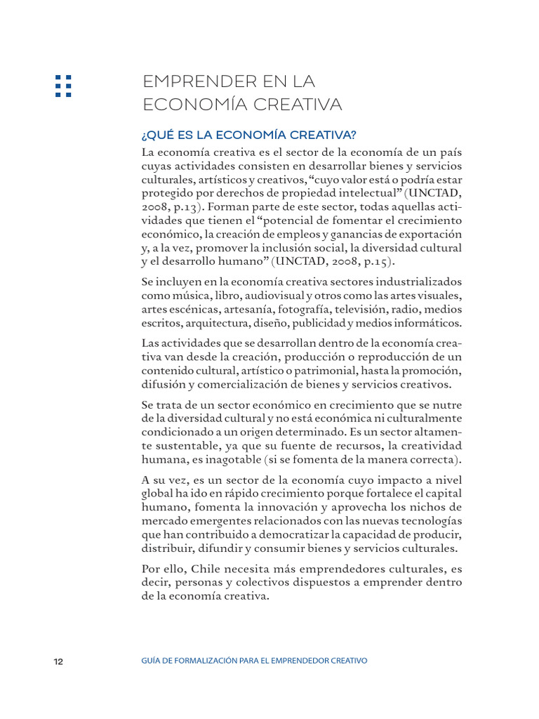 Emprender en la Economía Creativa | PDF | Iniciativa empresarial ...