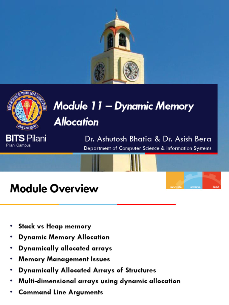 Module 11 Dynamic Memory Allocation Download Free Pdf Pointer Computer Programming