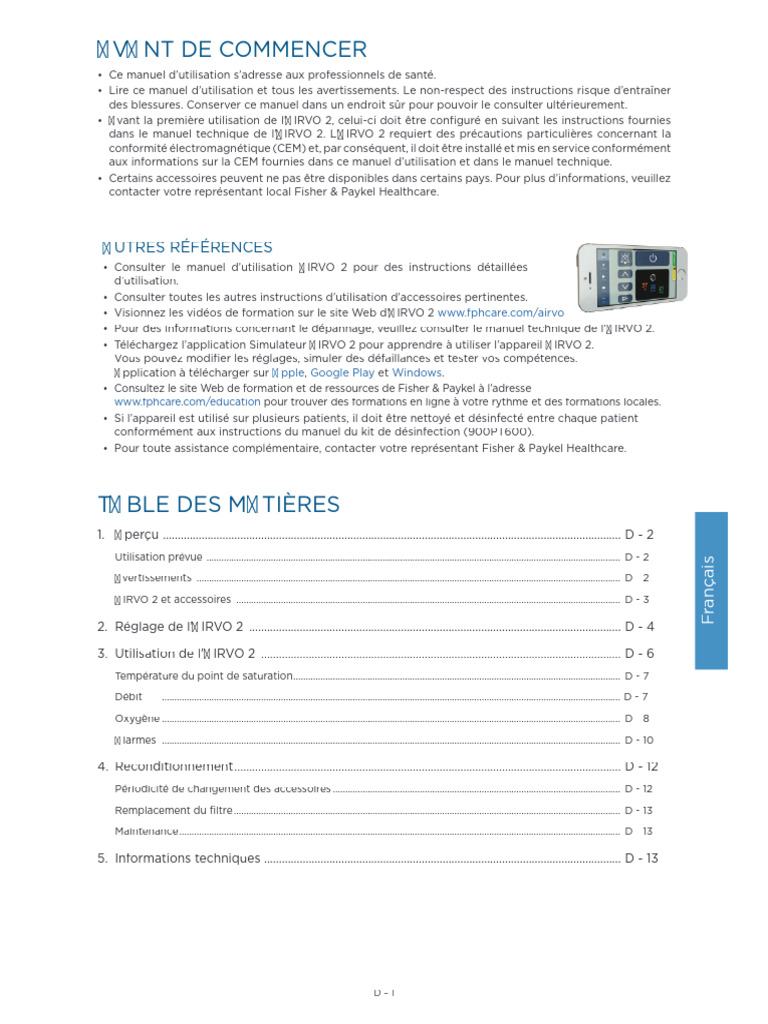 Airvo-2 OPTIFLOW Manuel | PDF