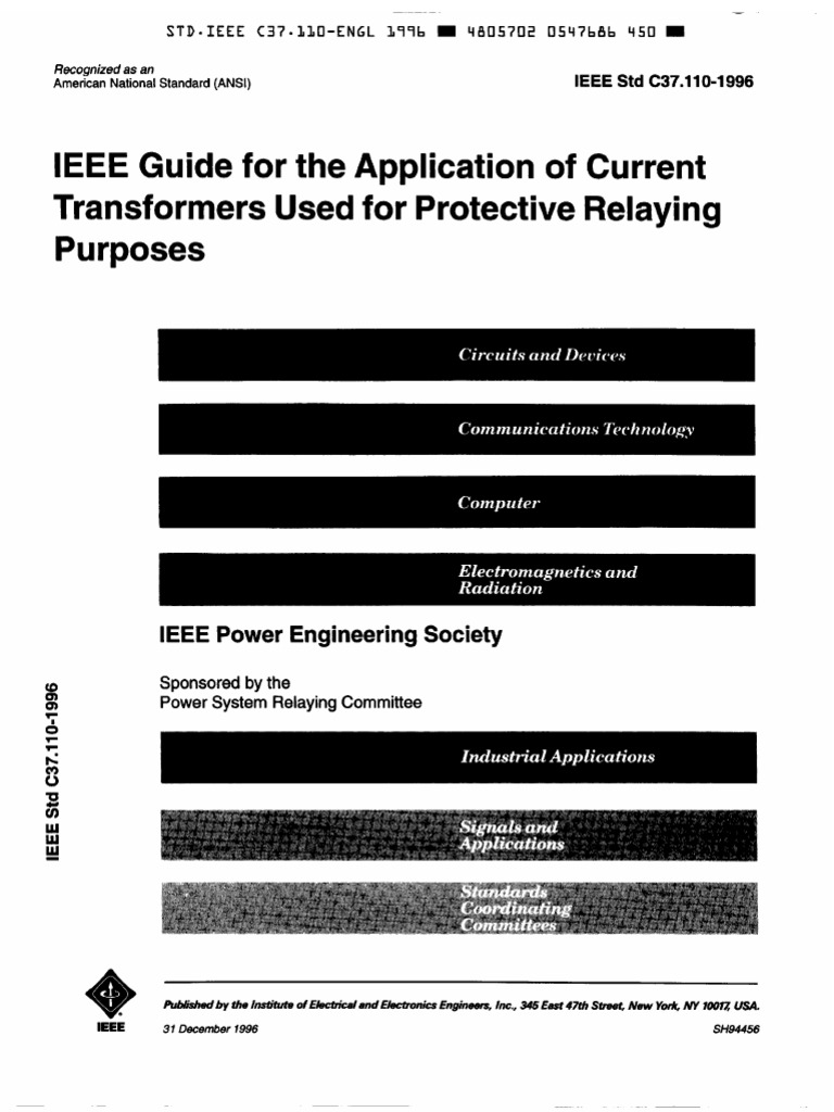 C37.110-1996 Guide For Application of TC For Protective Relaying | PDF ...