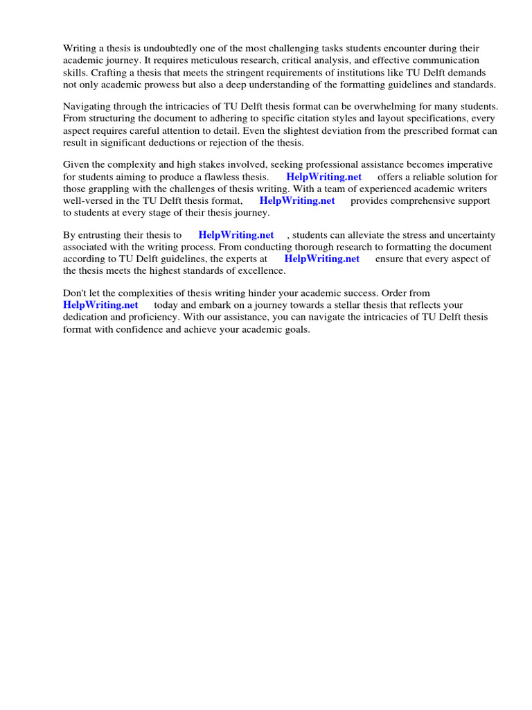 Tu Delft Thesis Format | PDF | Thesis | Artificial Intelligence