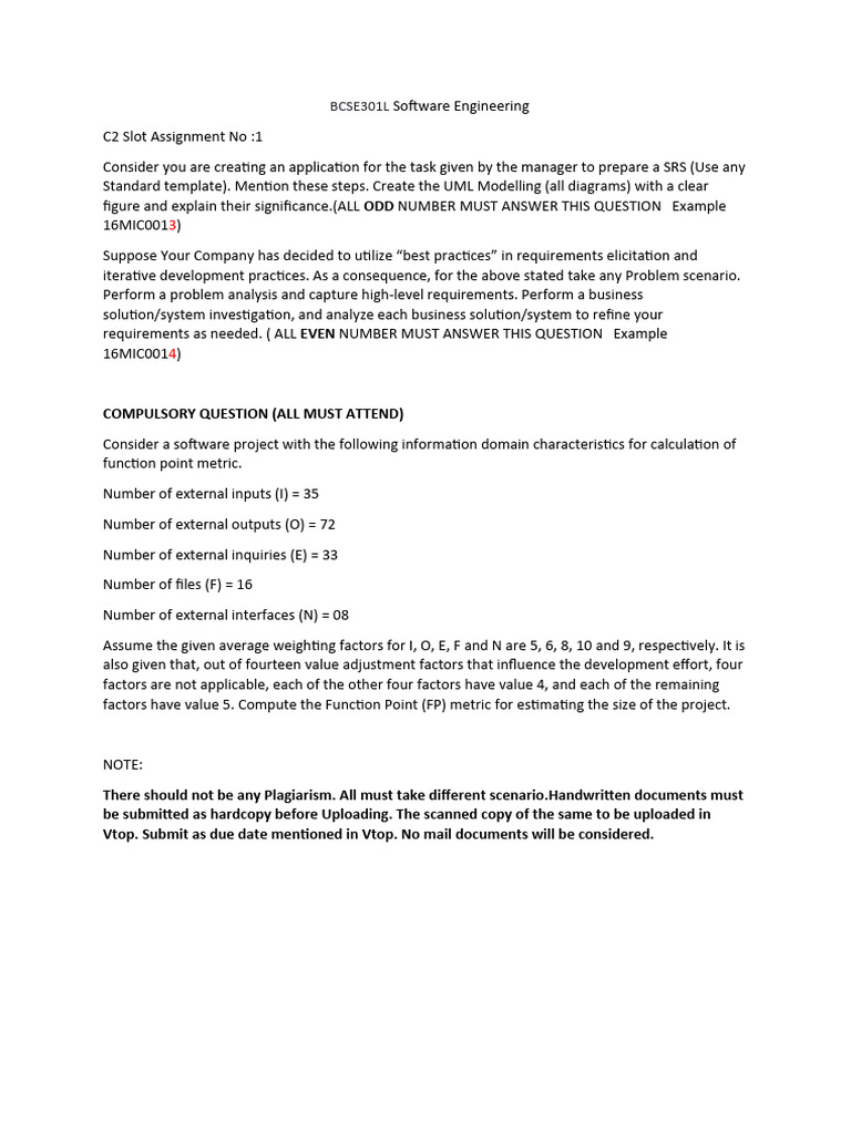 Software Engineering Assignment Guide | PDF