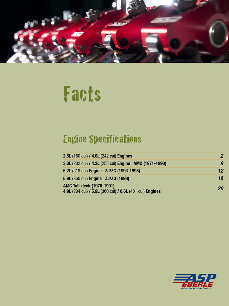 Jeep - AMC Engine Spec Guide | PDF