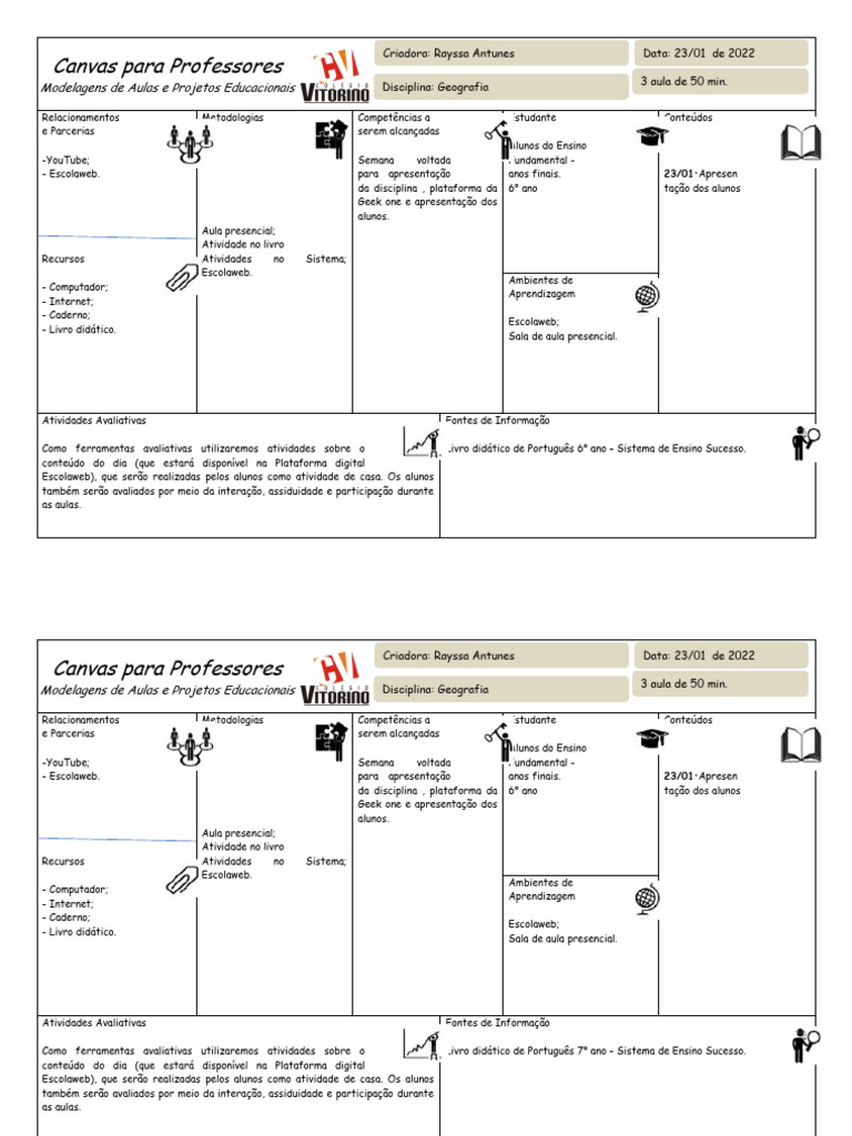 Canvas 6º Ao 9º Ano 2023 | Download grátis PDF | Lição | Livros