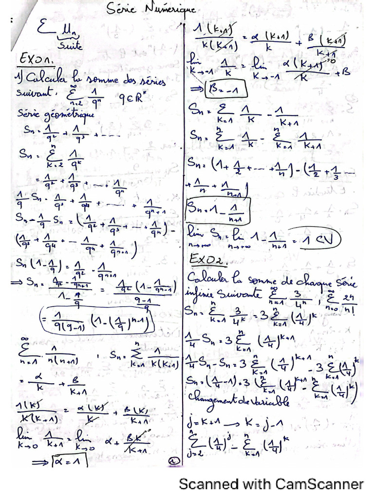Corrigé de La Série 1 Math | PDF