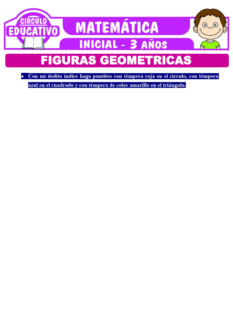 Actividades de figuras geométricas para niños | PDF | Arte