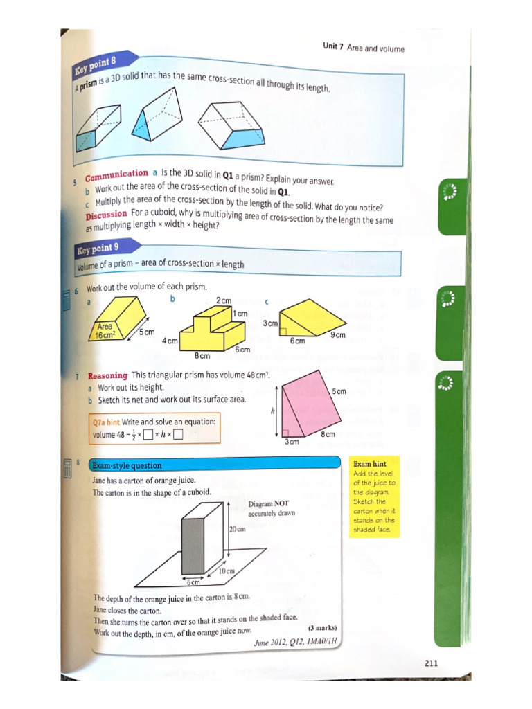 Unit 7 Area and Volume | PDF