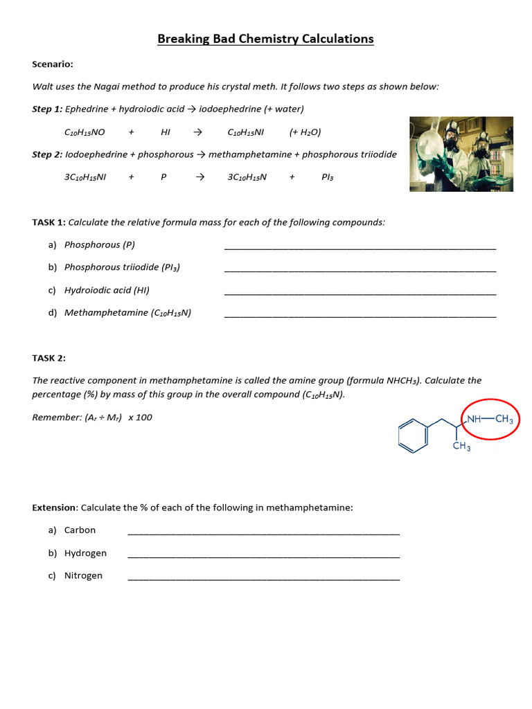 Breaking Bad Chemistry Calculations | PDF | Physical Chemistry ...