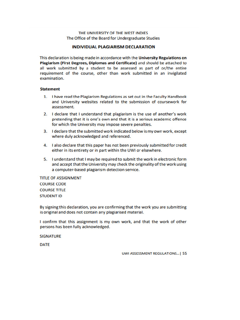 Plag Form | PDF