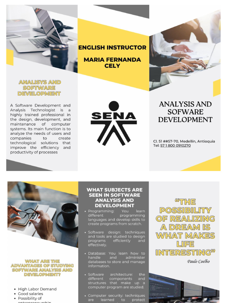 Folleto Analysis and Software Development | PDF