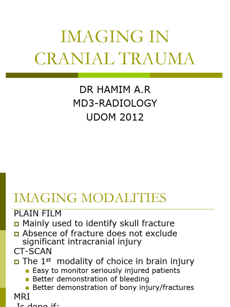 Cranial Trauma | PDF | Neurological Disorders | Surgical Specialties