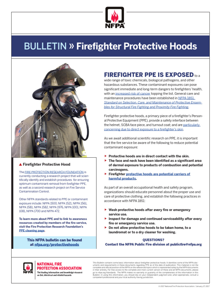 Protective Hood Bulletin 1 | PDF | Firefighter | Personal Protective ...