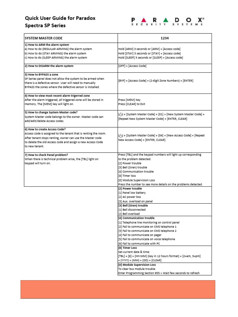 Paradox Quick Guide | PDF