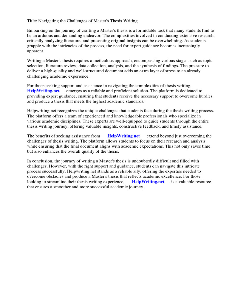 How To Write A Masters Thesis Yvonne PDF | PDF | Science & Mathematics