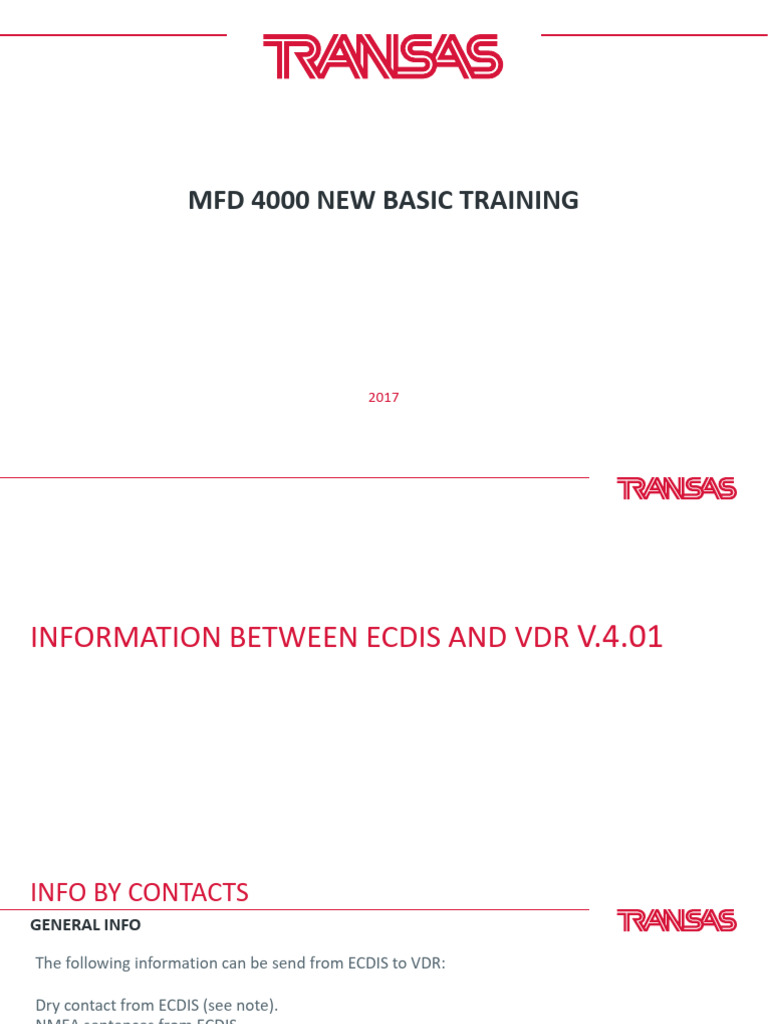 3.15 MFD 4000 New Basic Training V 4 - 02 Info To VDR | PDF | Computing ...