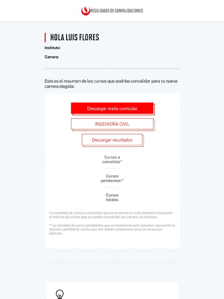 Resultados Convalidacion | PDF